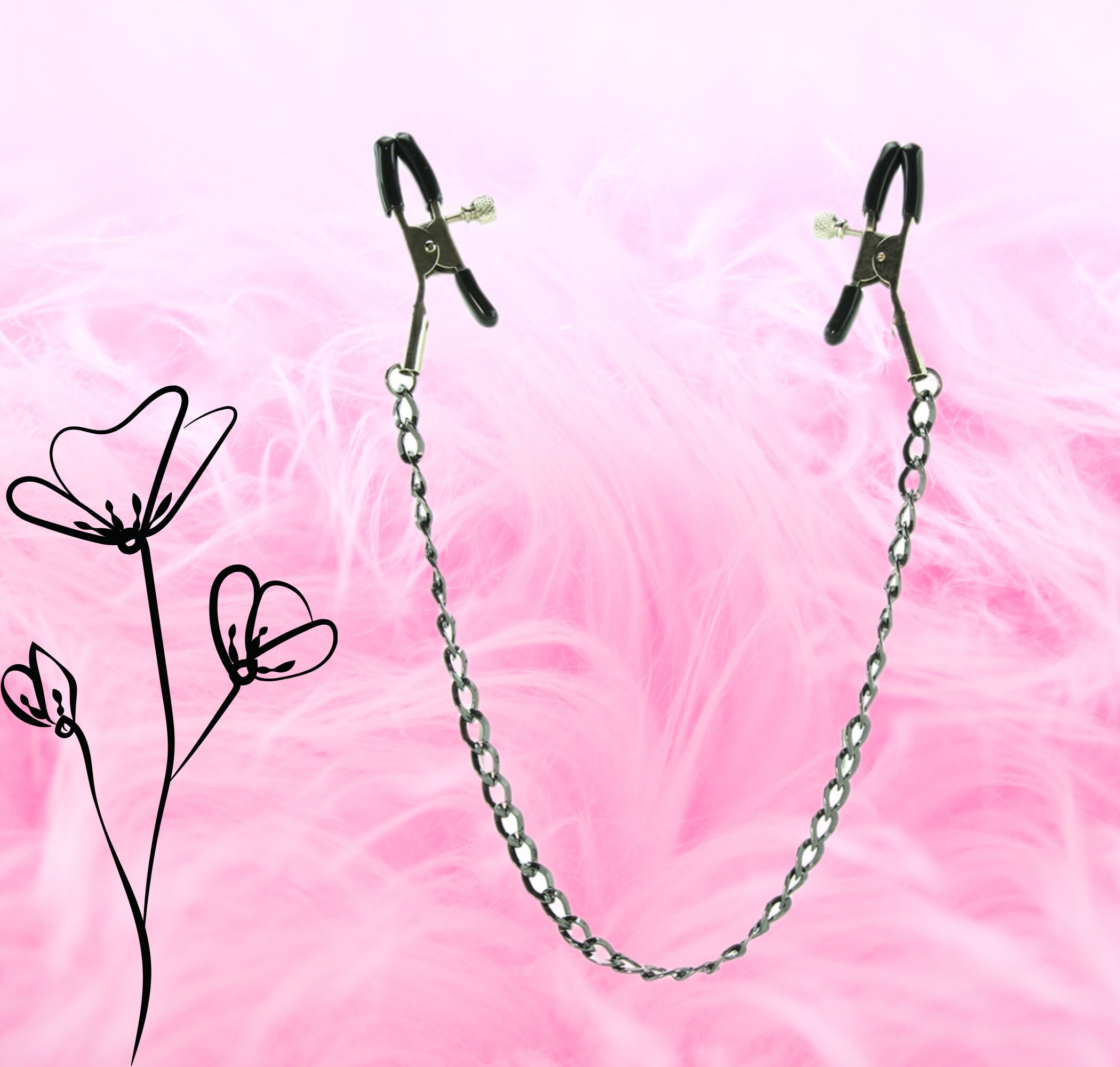 Black Furry Metal Hand Cuffs or Nipple Clamp - Etsy