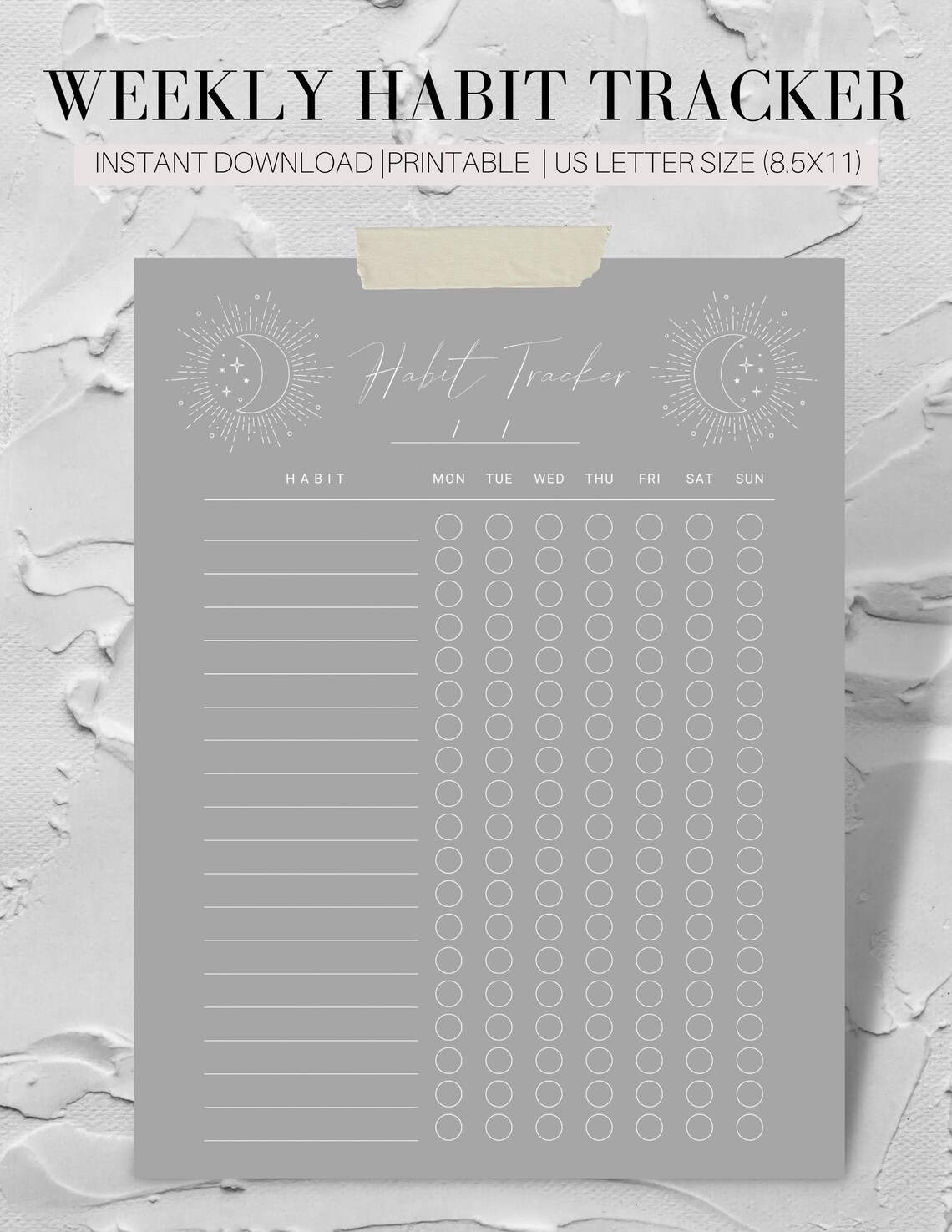 Habit & Wellness Tracker | Printable Habit Tacker | Self Care Habit ...