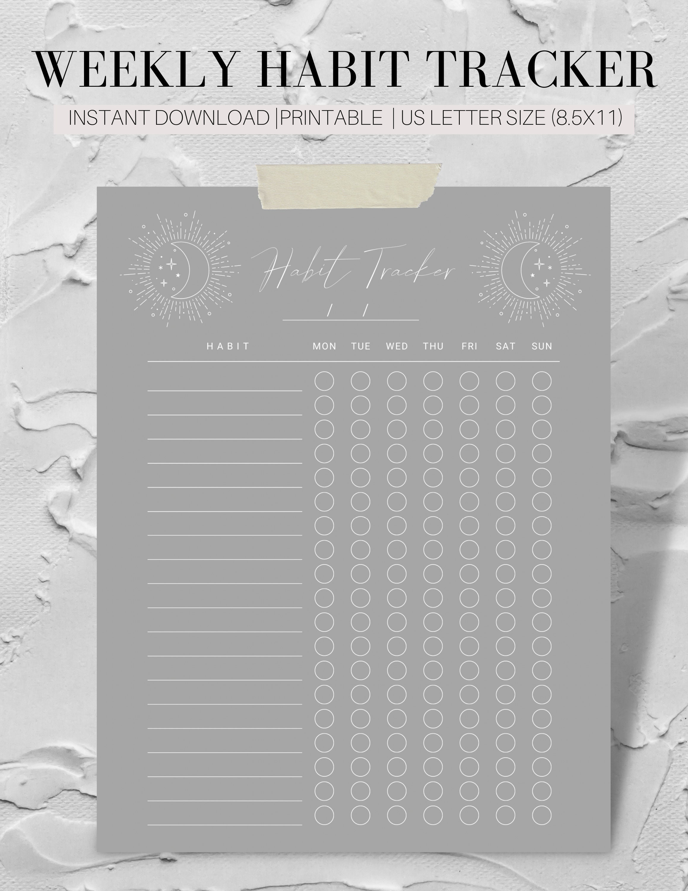 Habit & Wellness Tracker | Printable Habit Tacker | Self Care Habit ...