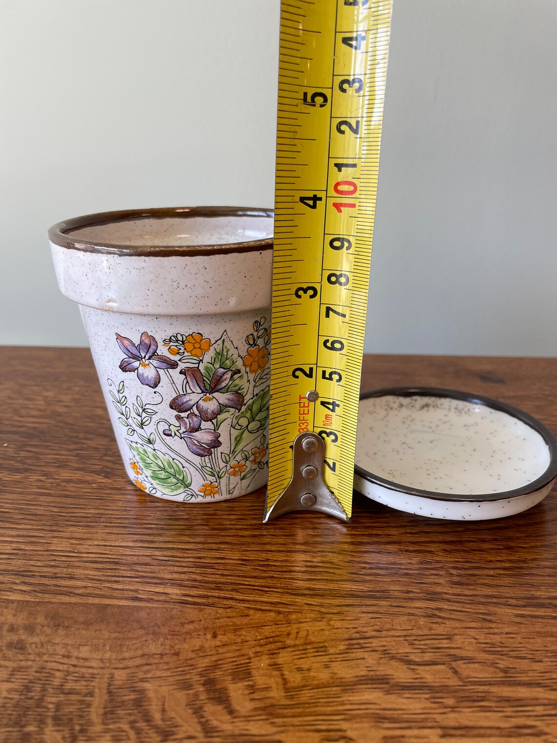 Mini Floral Flower Pot - Etsy