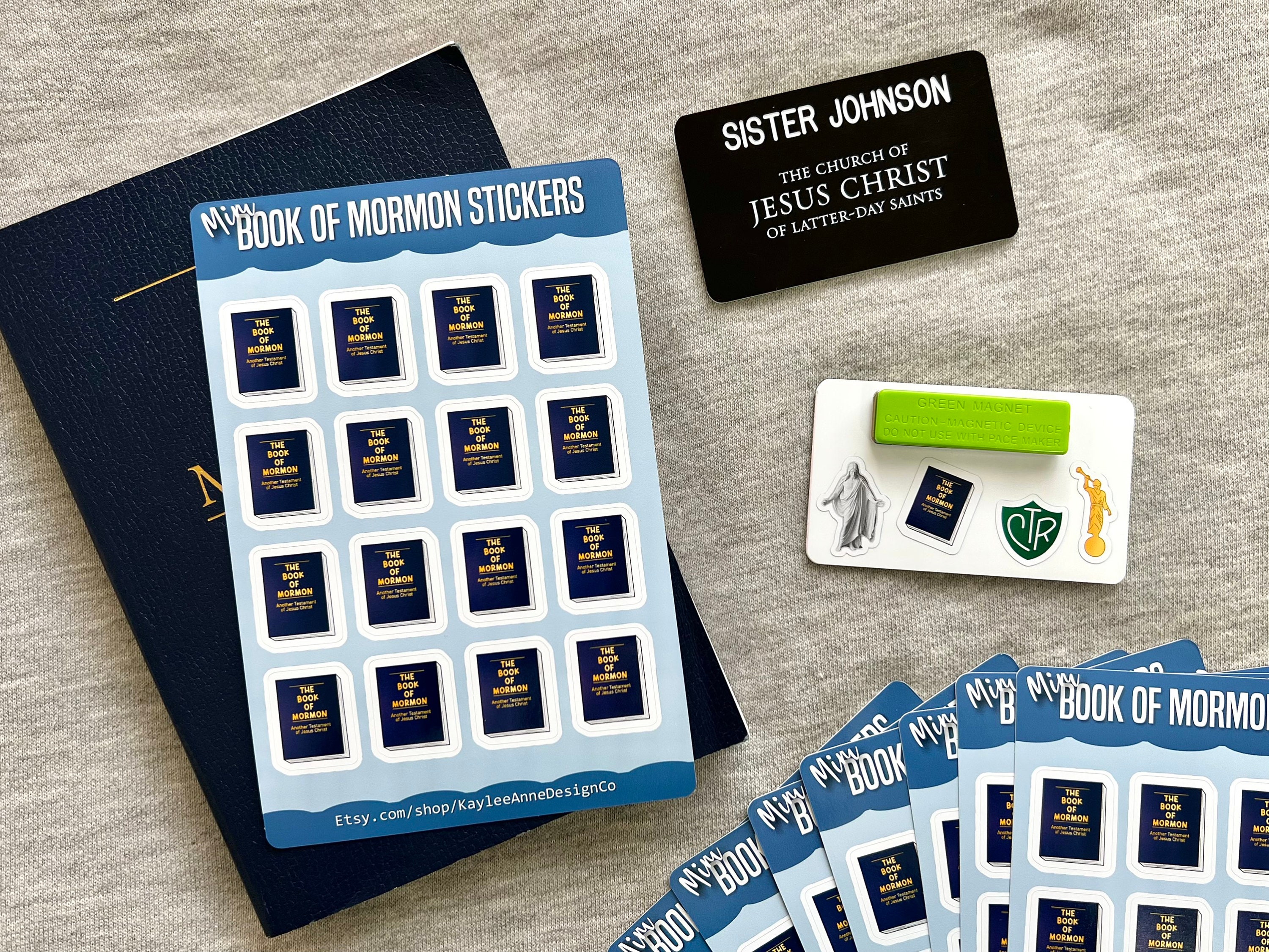 Mini Book of Mormon Stickers - 4”x6” Sheet - Waterproof - Etsy