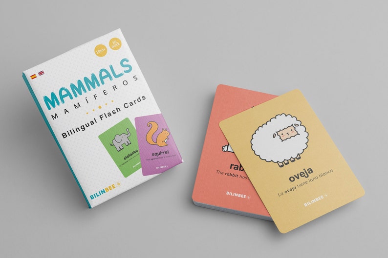 Bilingual Flashcards | Spanish - English | Mammals | Educational | Home ...