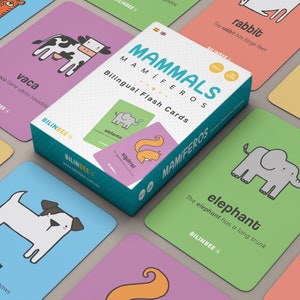 Bilingual Flashcards | Spanish - English | Mammals | Educational | Home ...