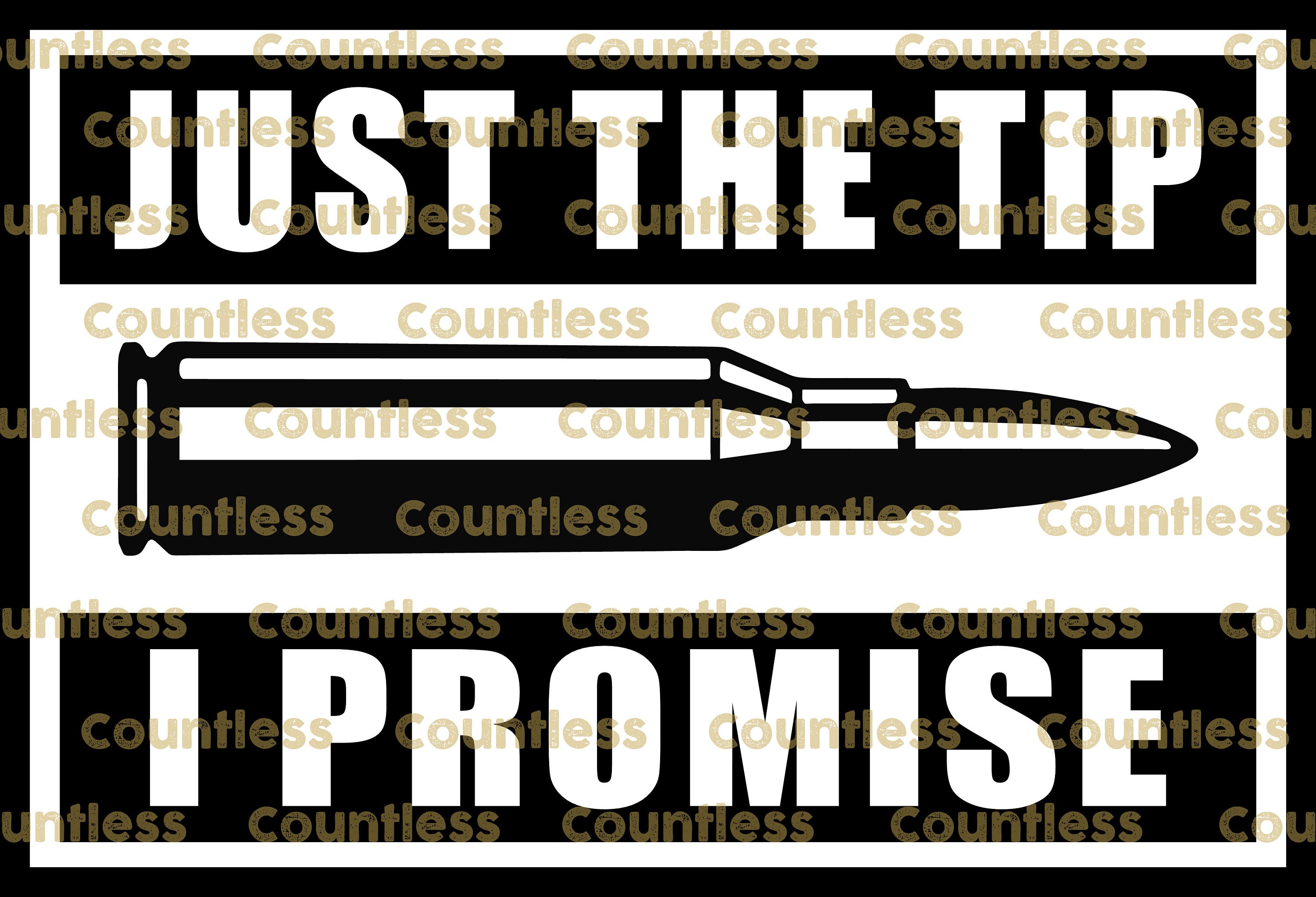 Just the Tip I Promise SVG PNG Second Amendment Sublimation DTF Dtg Gun ...
