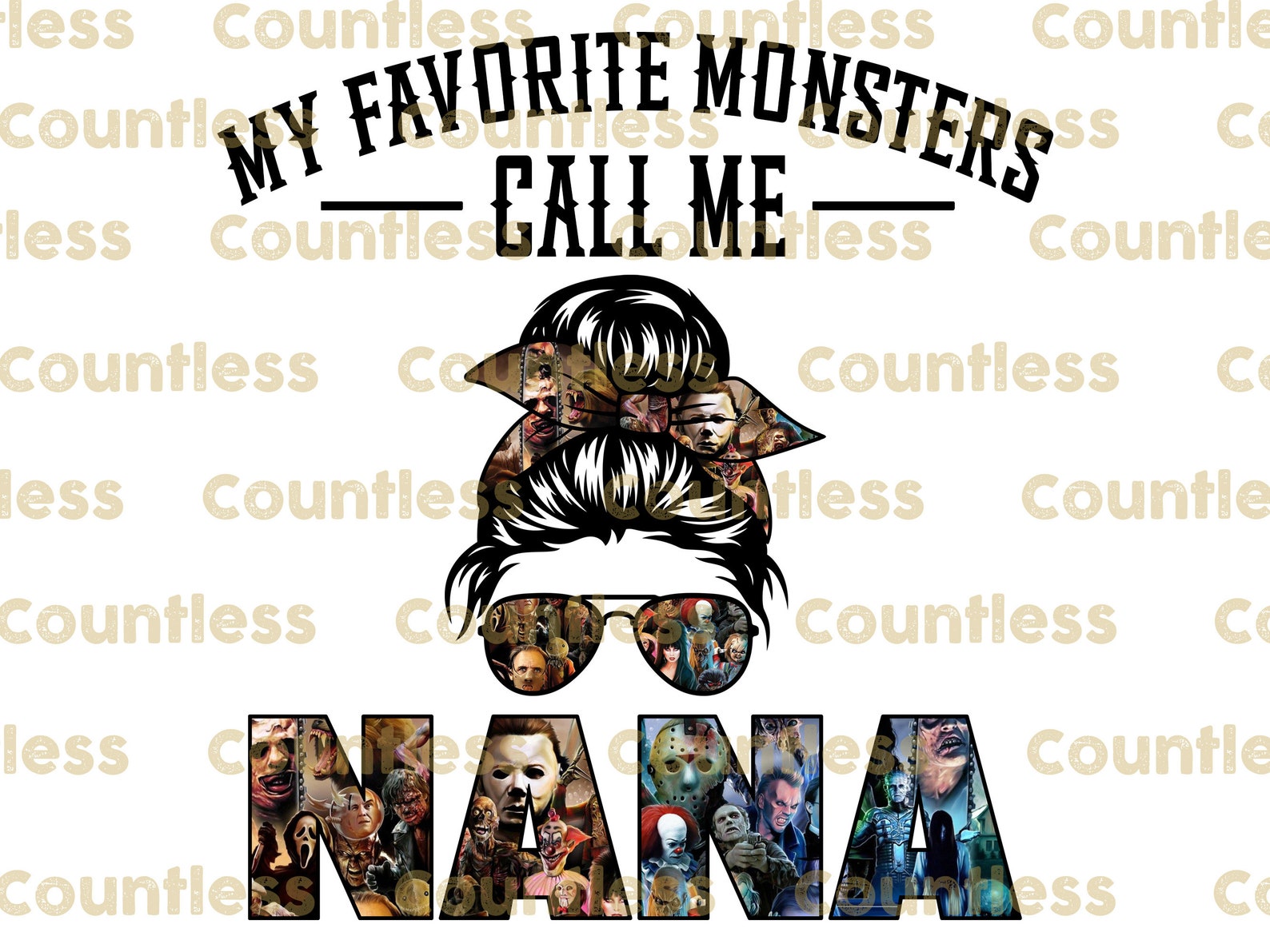 My Favorite Monsters Nana Sublimation Instant Download - Etsy