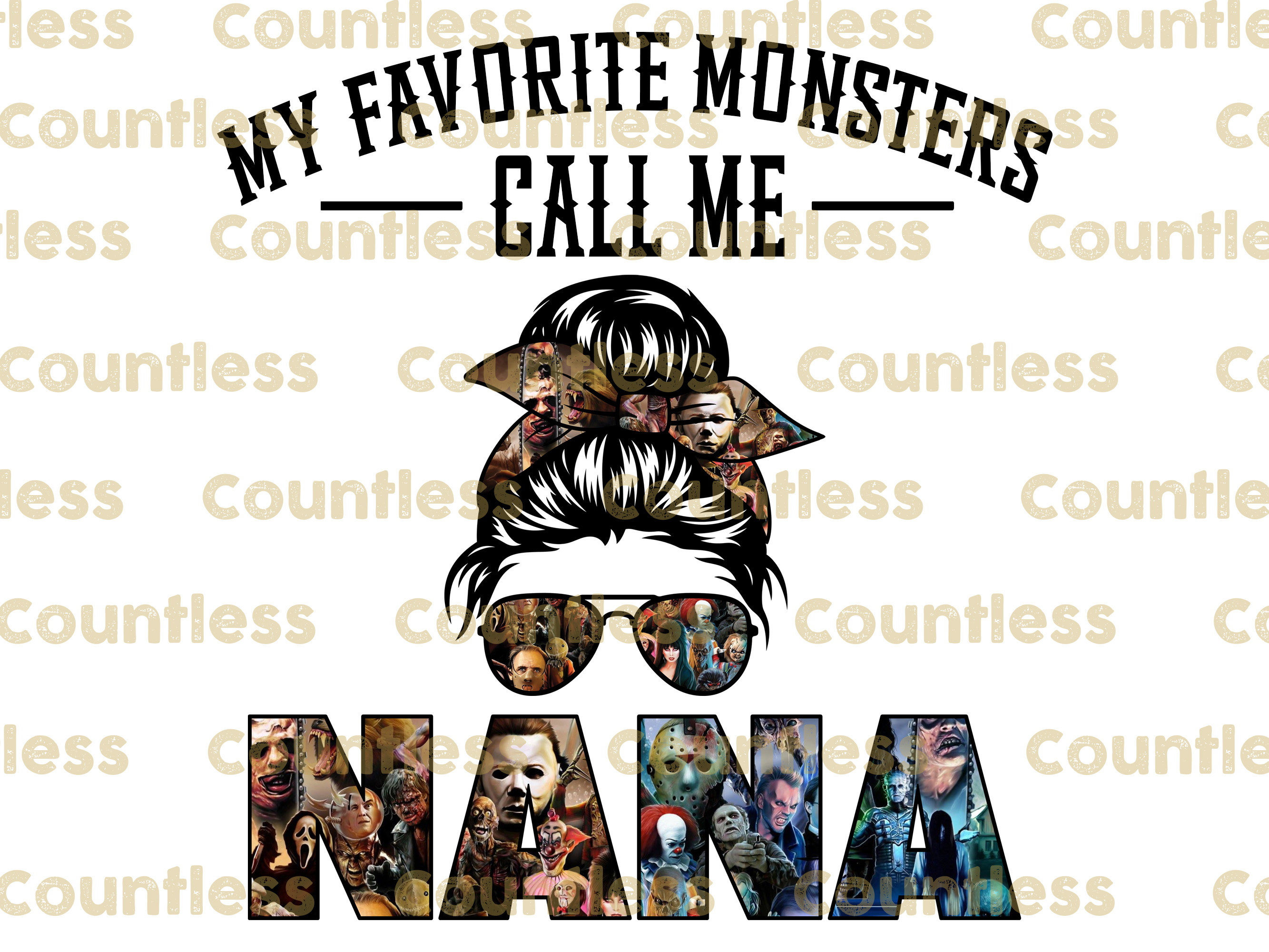 My Favorite Monsters Nana Sublimation, Instant Download, Sublimation ...