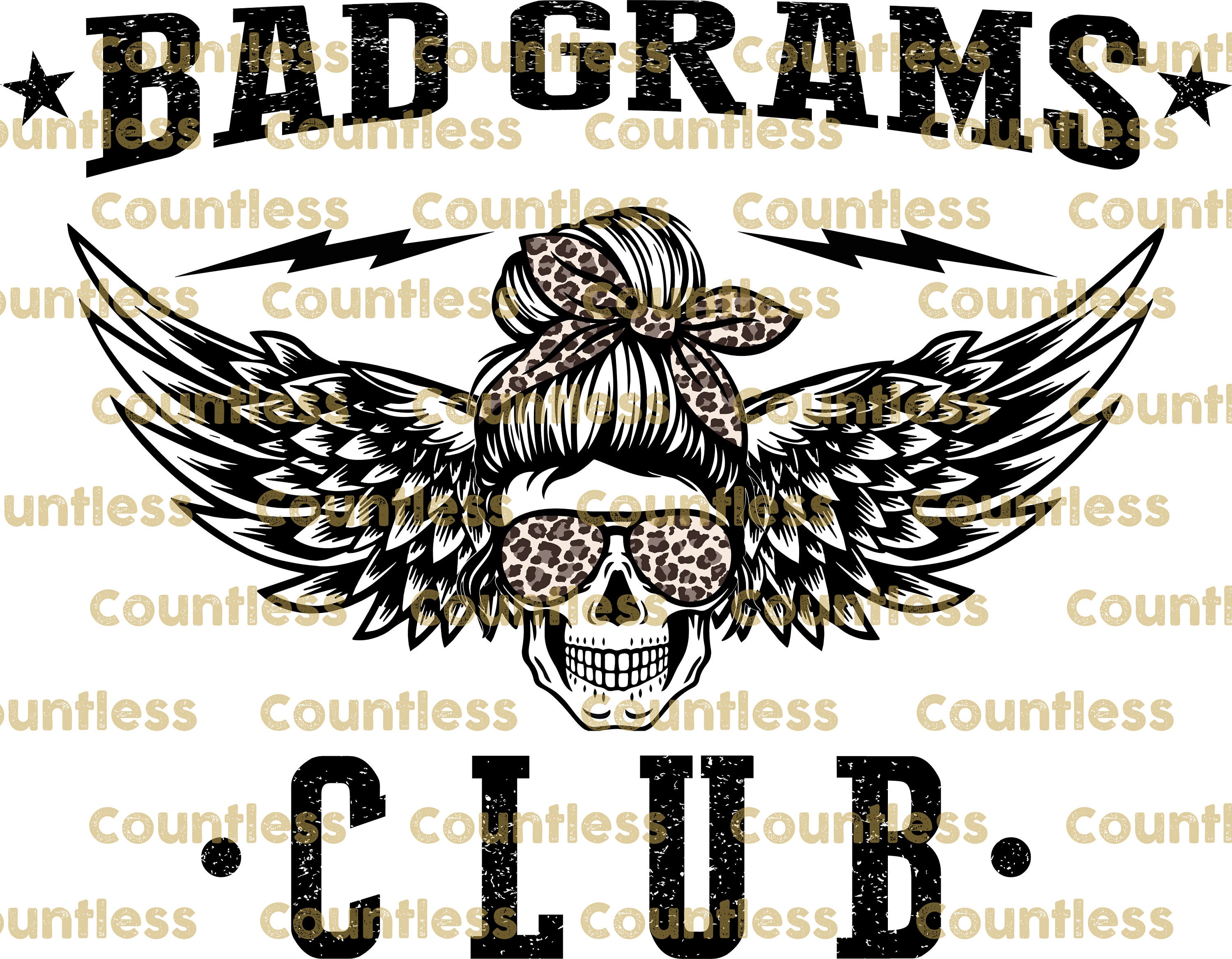 Grandma Sublimation, Bad Grams Club Png, Instant Download, Sublimation ...
