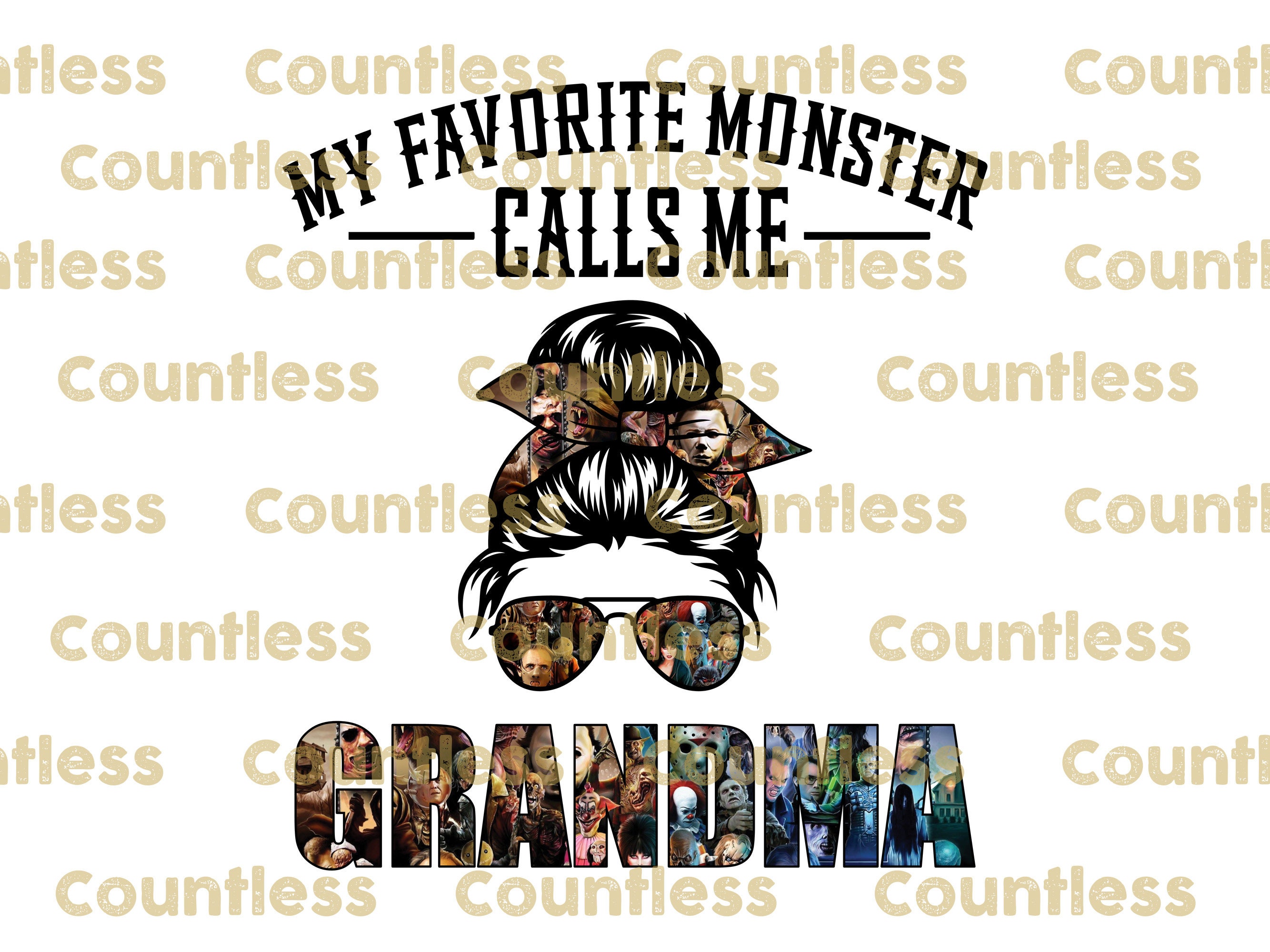 My Favorite Monsters Grandma Sublimation, Instant Download, Sublimation ...