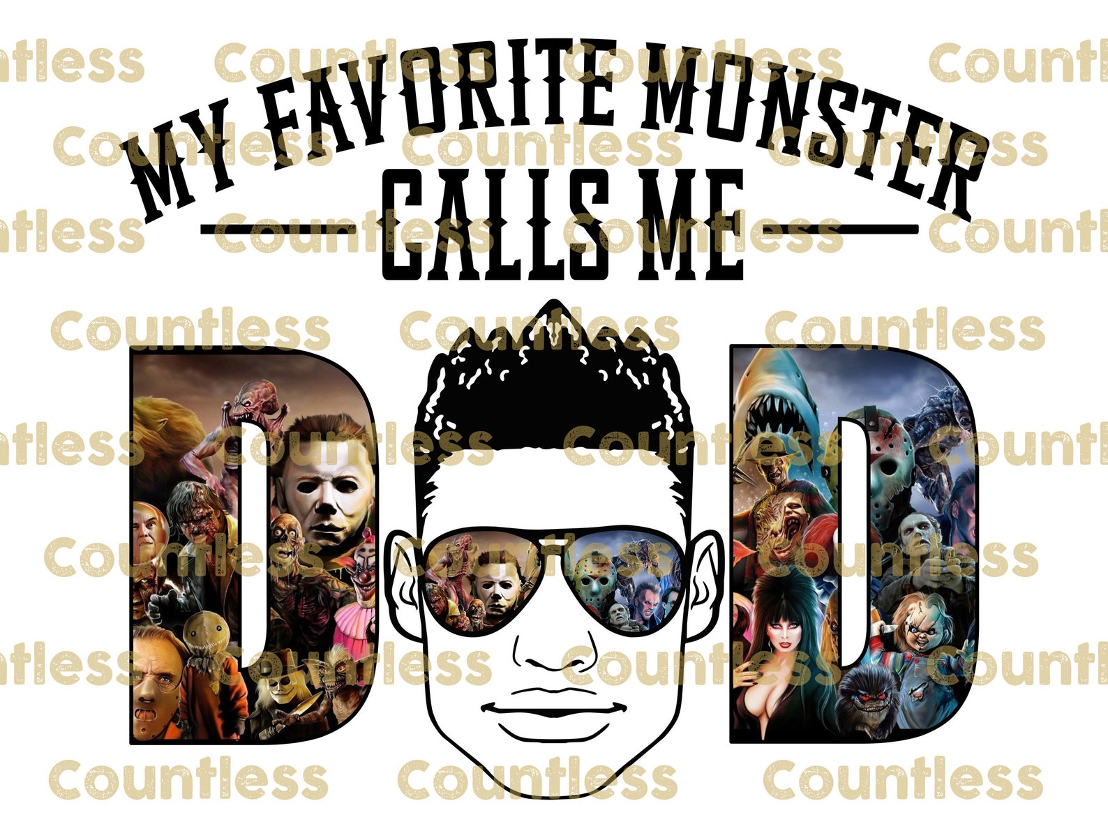 My Favorite Monsters Call Me Dad Sublimation, African American, Dad/mom ...