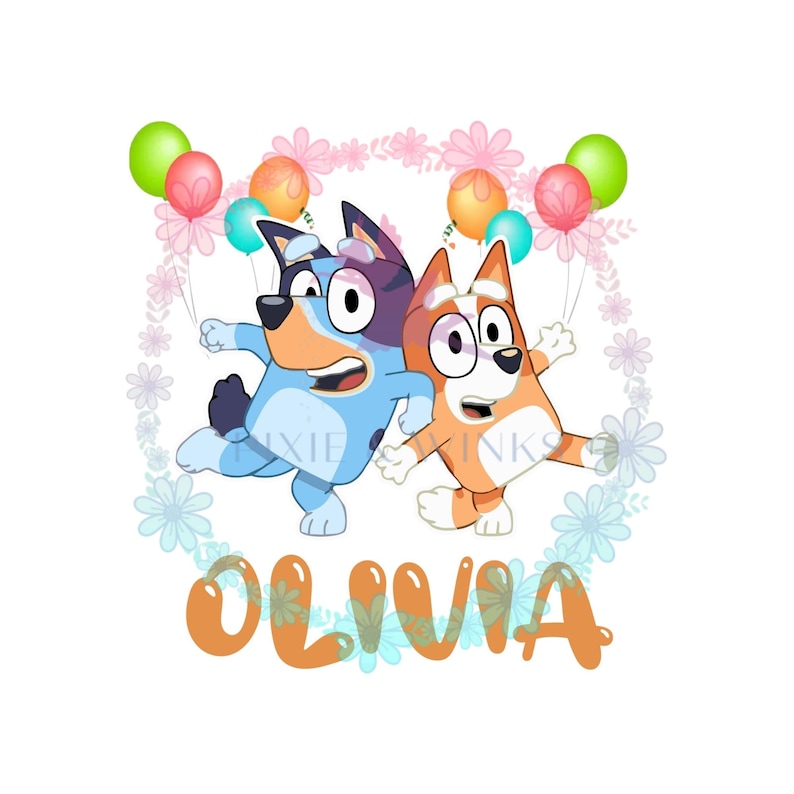 READY TO PRESS Custom Bluey Birthday Heat Transfer and - Etsy