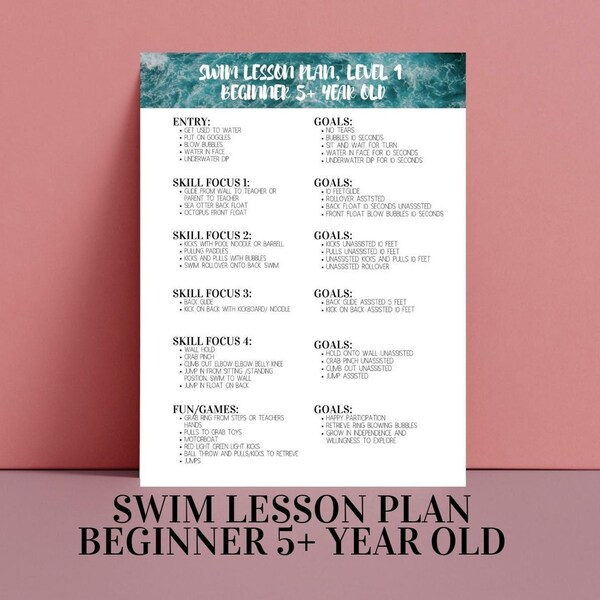 Swim Lesson Report Cards - Etsy