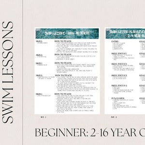 How to Teach Swim Lesson Plans Junior 1 Beginner 1 Combo Pack With How ...