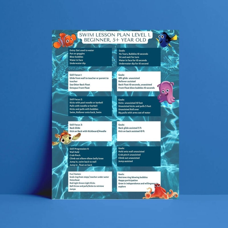 Swimming Chart - Etsy