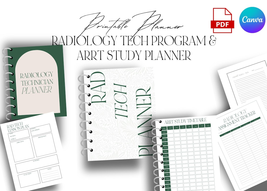 Study Planner for the ARRT Rad Tech X-ray Technician Planner Student ...