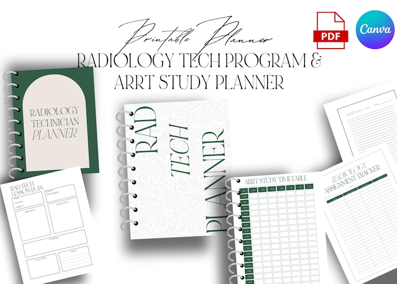 Study Planner for the ARRT Rad Tech X-ray Technician Planner Student ...