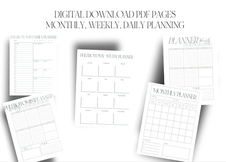 Phlebotomy Program Planner CPT Phlebotomist Planning Pages CPT ...