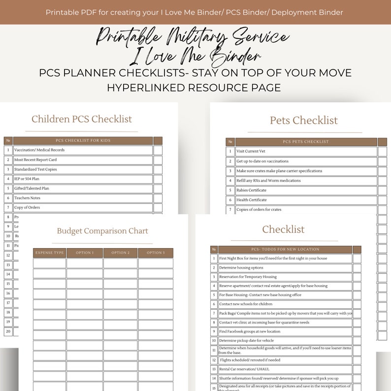 Military Binder I Love Me Binder Organizer PCS Deployment Neutral ...