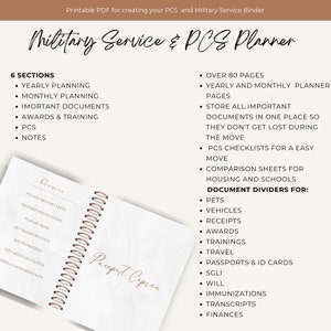 Printable PDF PCS Binder Deployment Planner Military Move Checklist ...