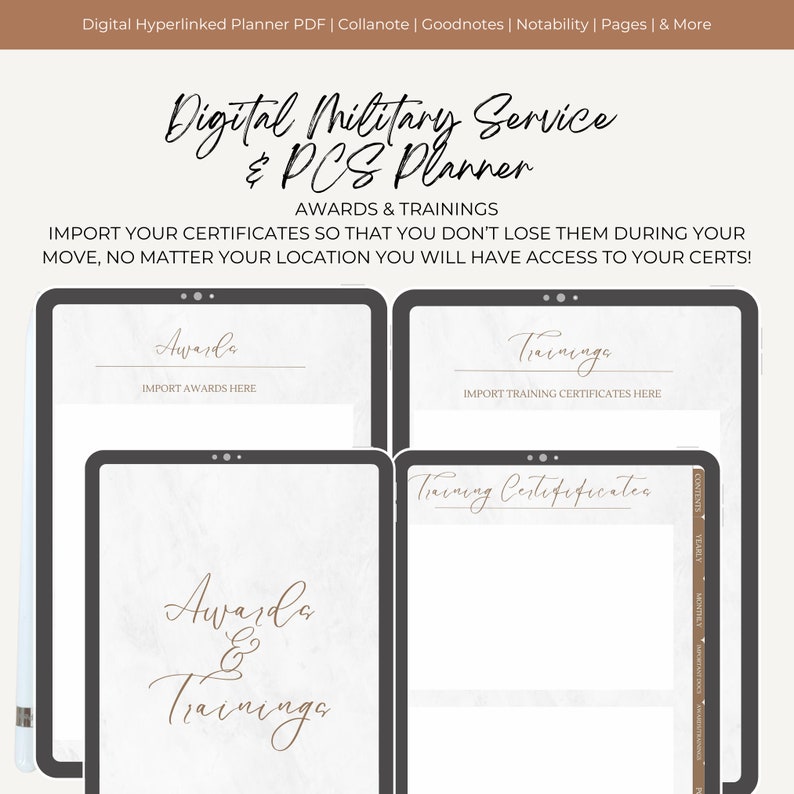 PCS and Deployment Digital Planner Checklist Guide Moving Army Airforce ...