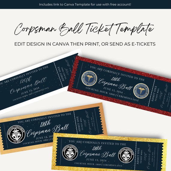 Military Ball Tickets Military Ball Ticket
