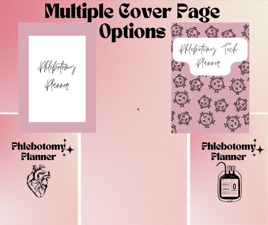 Phlebotomy Tech Student Planner Phlebotomist CPT Printable Notebook ...