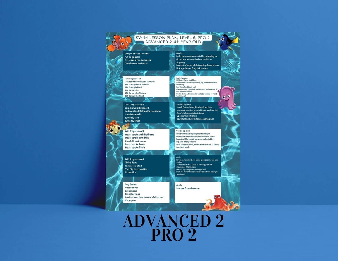 Swimming Lesson Advanced 2 Pro 2 Prepare for Swim Team Lesson Plan Swim ...
