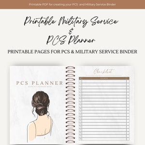 Printable PDF PCS Binder Deployment Planner Military Move Checklist ...