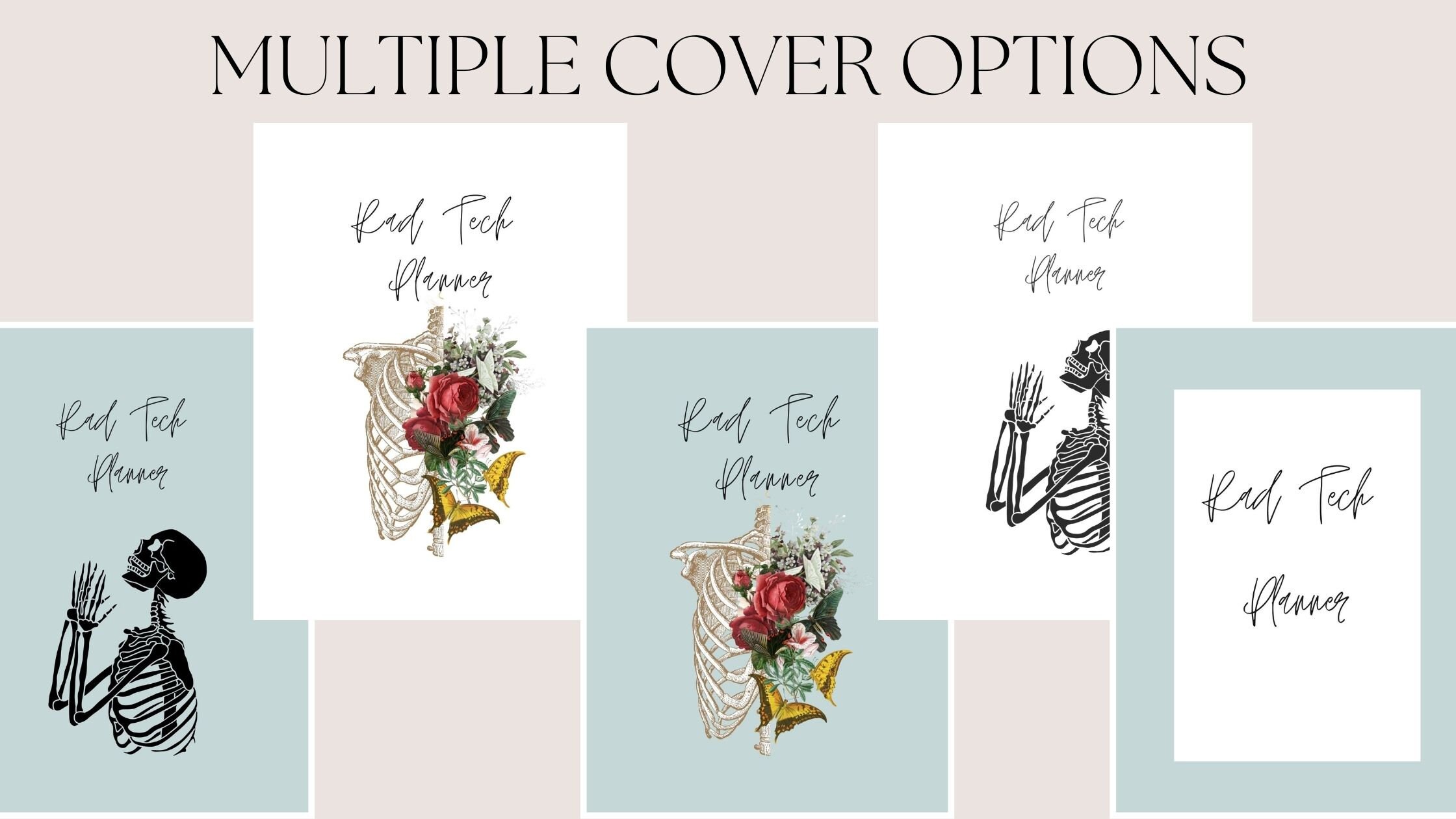 Rad Tech X-ray Black and White Technician Planner Student Clinical ...