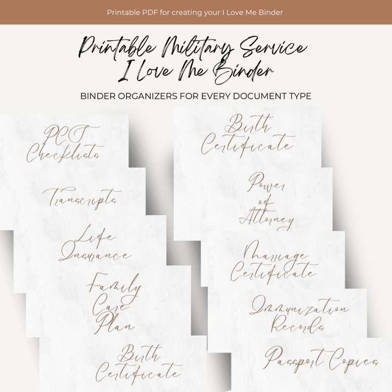 I Love Me Binder Military Service Binder Certificates Awards Army Navy ...