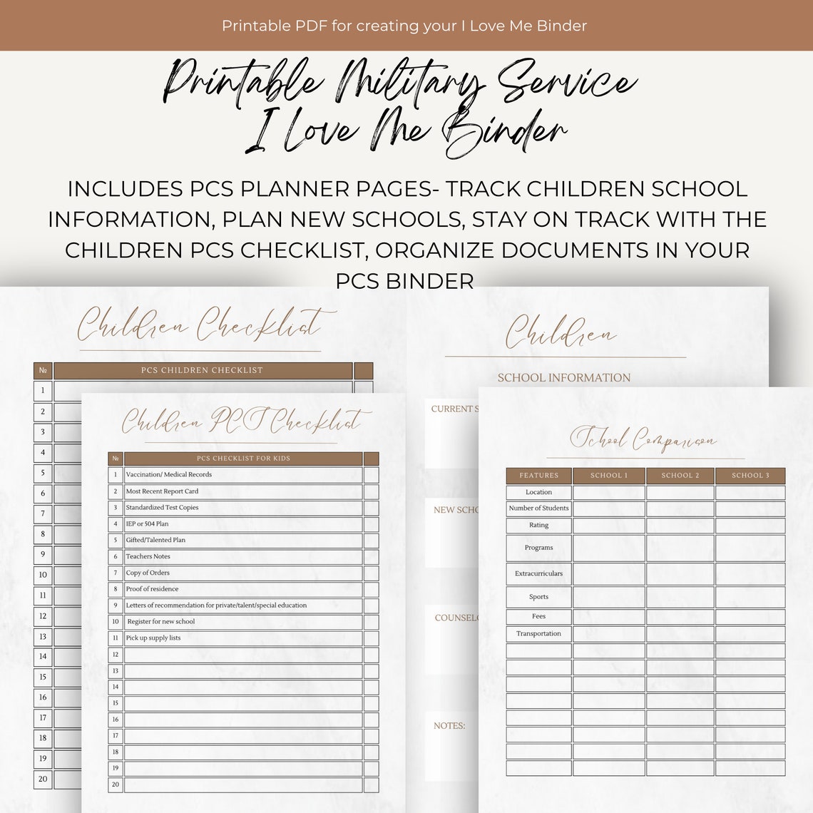 I Love Me Binder Military Service Binder Certificates Awards Army Navy ...