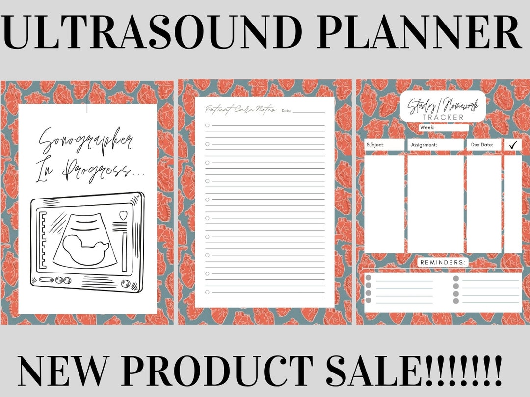 Ultrasound Tech Sonographer Technician Planner Student Clinical Journal ...