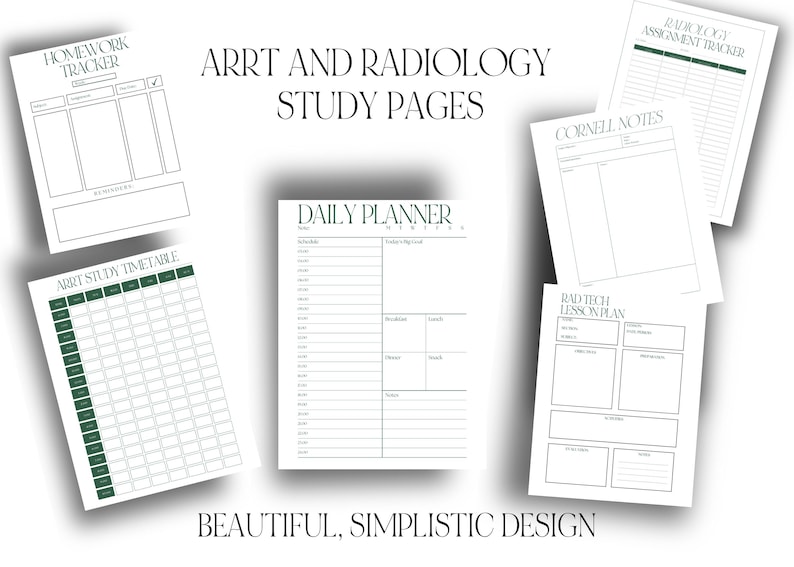 Study Planner for the ARRT Rad Tech X-ray Technician Planner Student ...