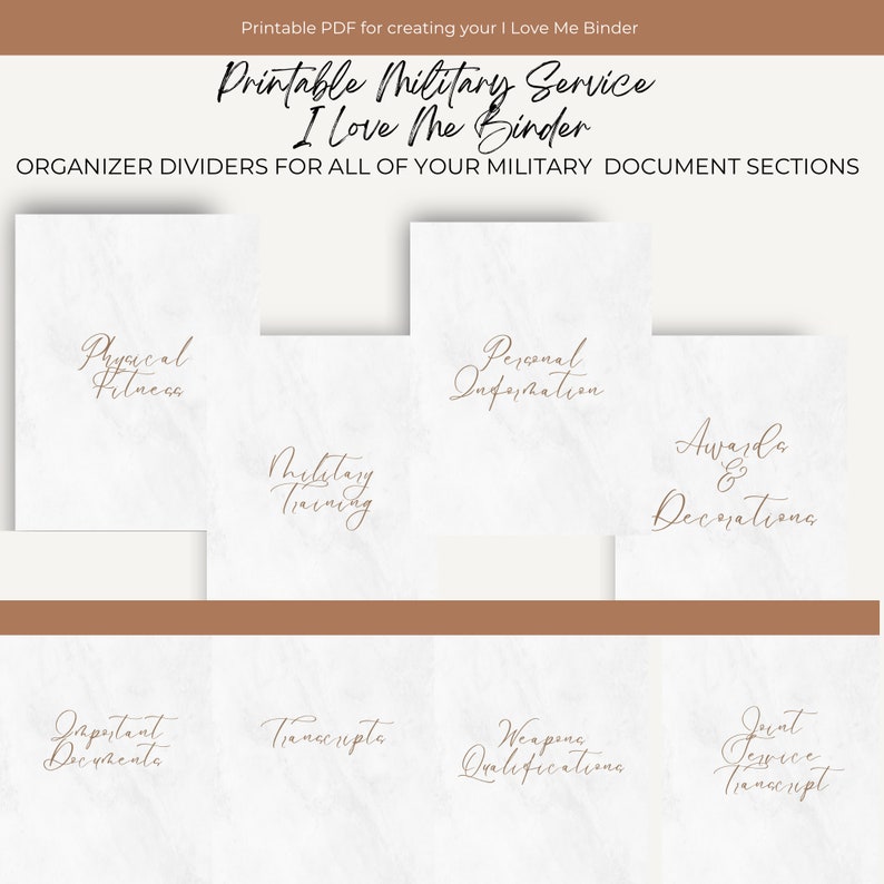 I Love Me Binder Military Service Binder Certificates Awards Army Navy ...