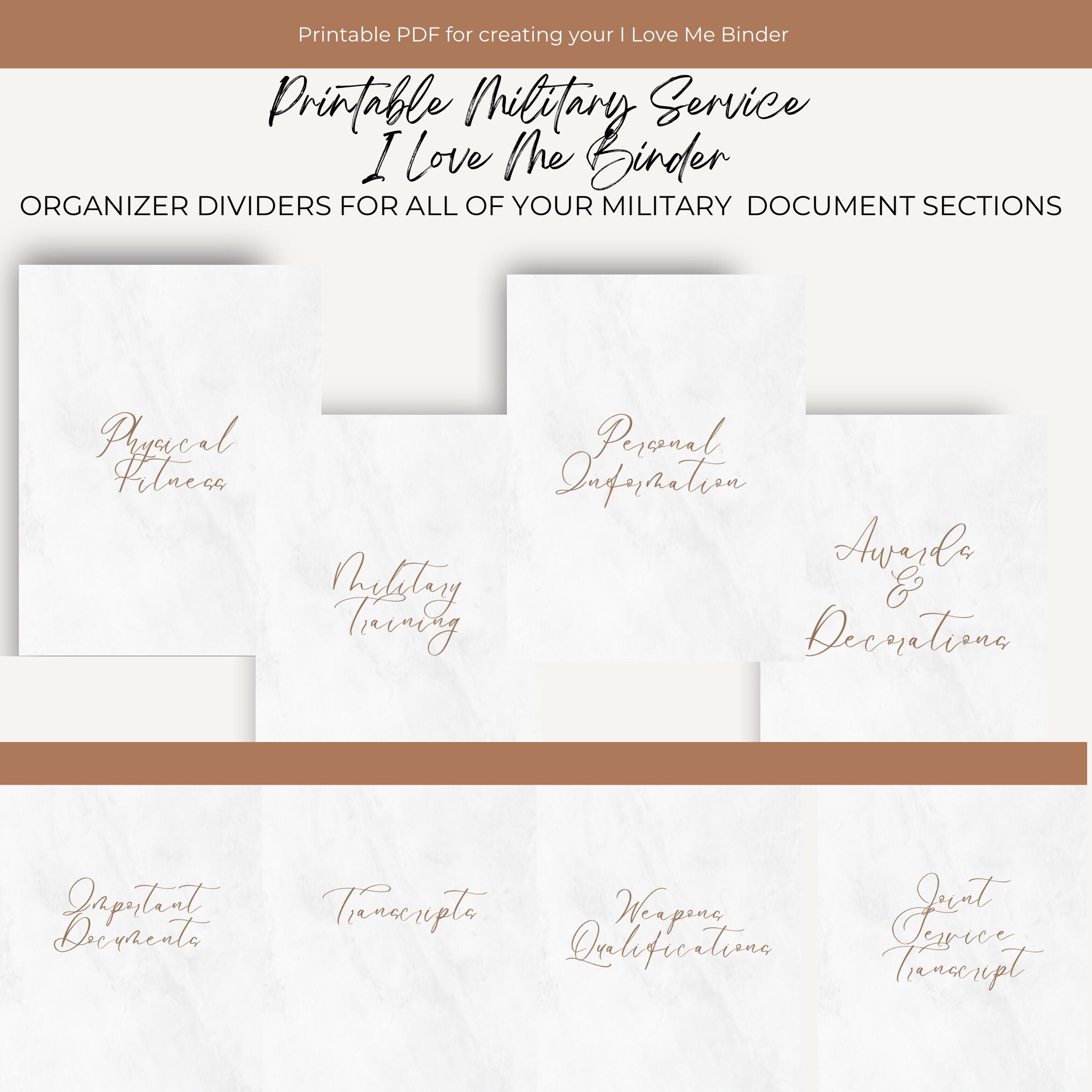 I Love Me Binder Military Service Binder Certificates Awards Army Navy ...