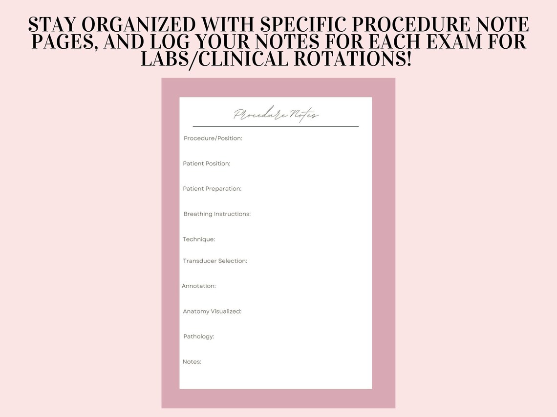 Ultrasound Tech Pink Sonographer School Technician Planner - Etsy