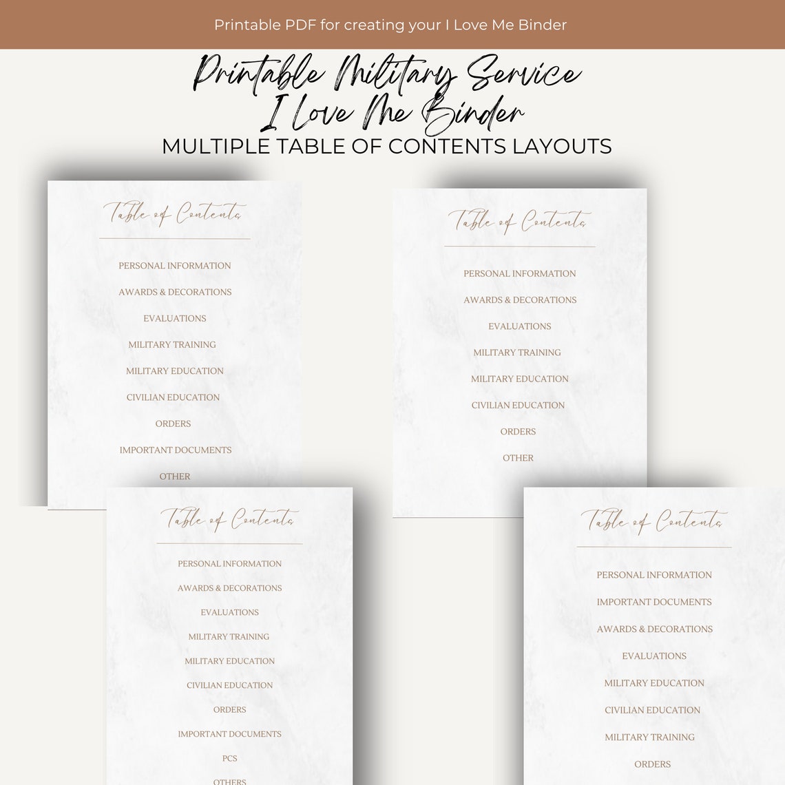 I Love Me Binder Military Service Binder Certificates Awards Army Navy ...