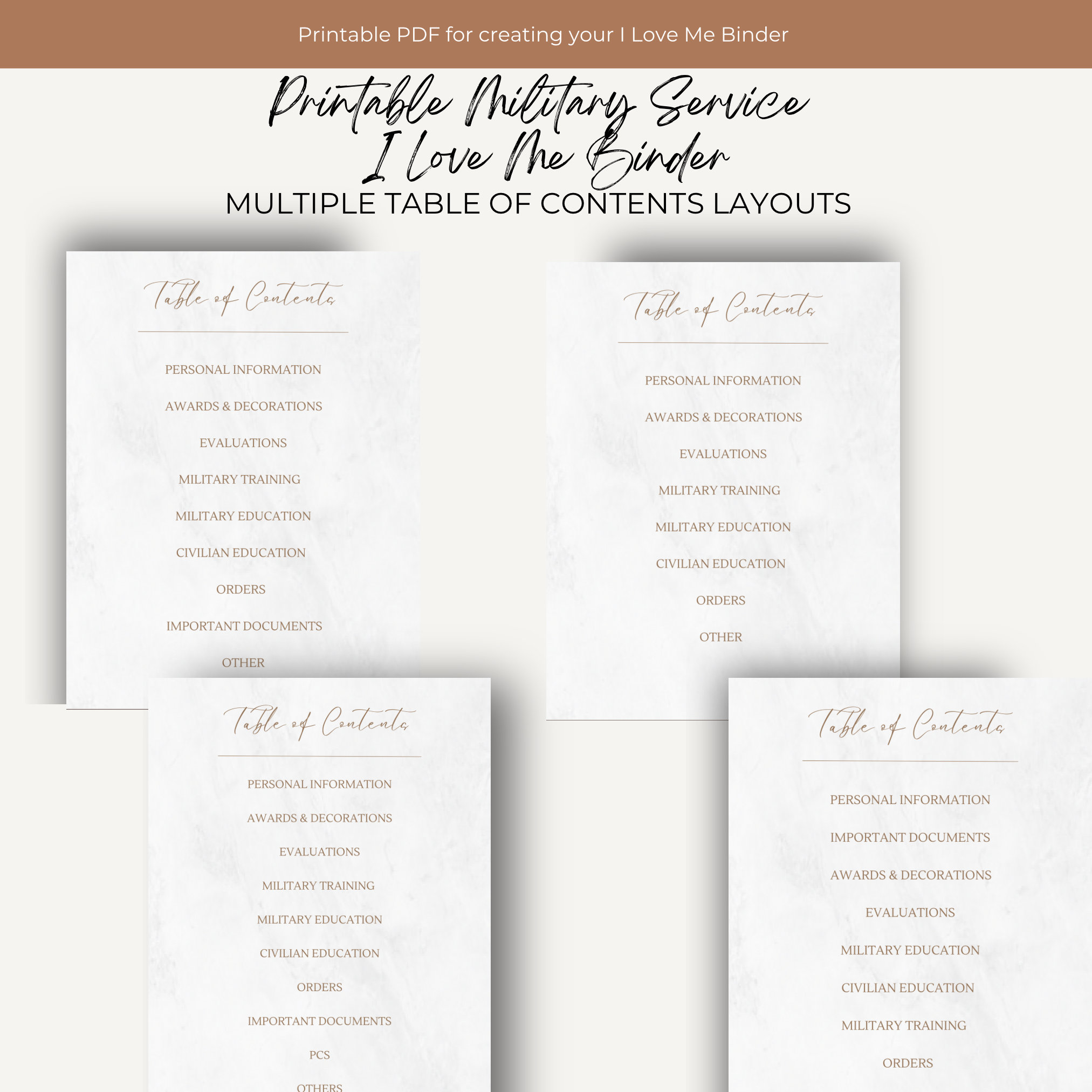 I Love Me Binder Military Service Binder Certificates Awards Army Navy ...