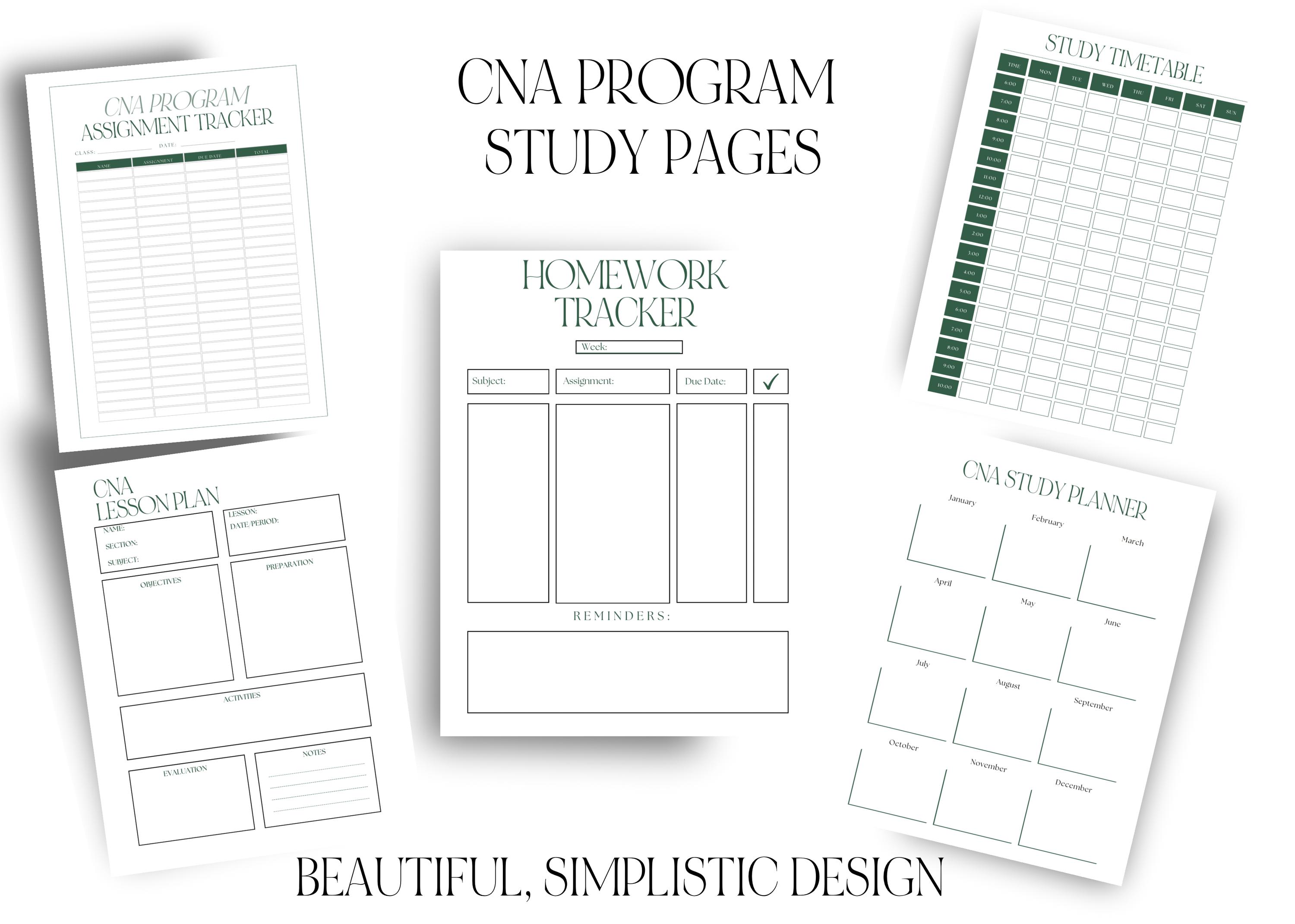 CNA Planner: Shift Organizer, Study & Vital Tracking (digital Download ...