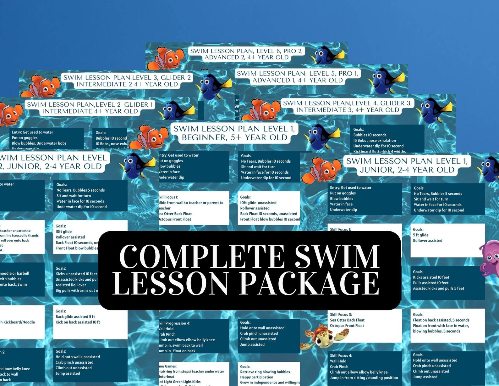 Complete Swim Lesson Instructor Teacher Package Learn to Swim Lessons ...
