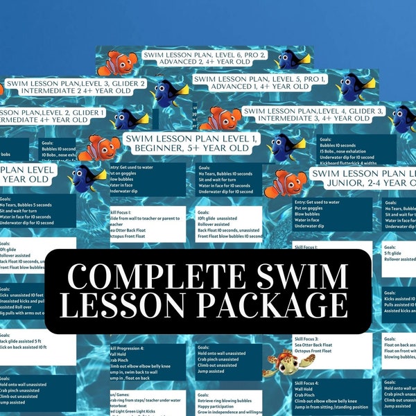 Swim Lesson Report Cards - Etsy