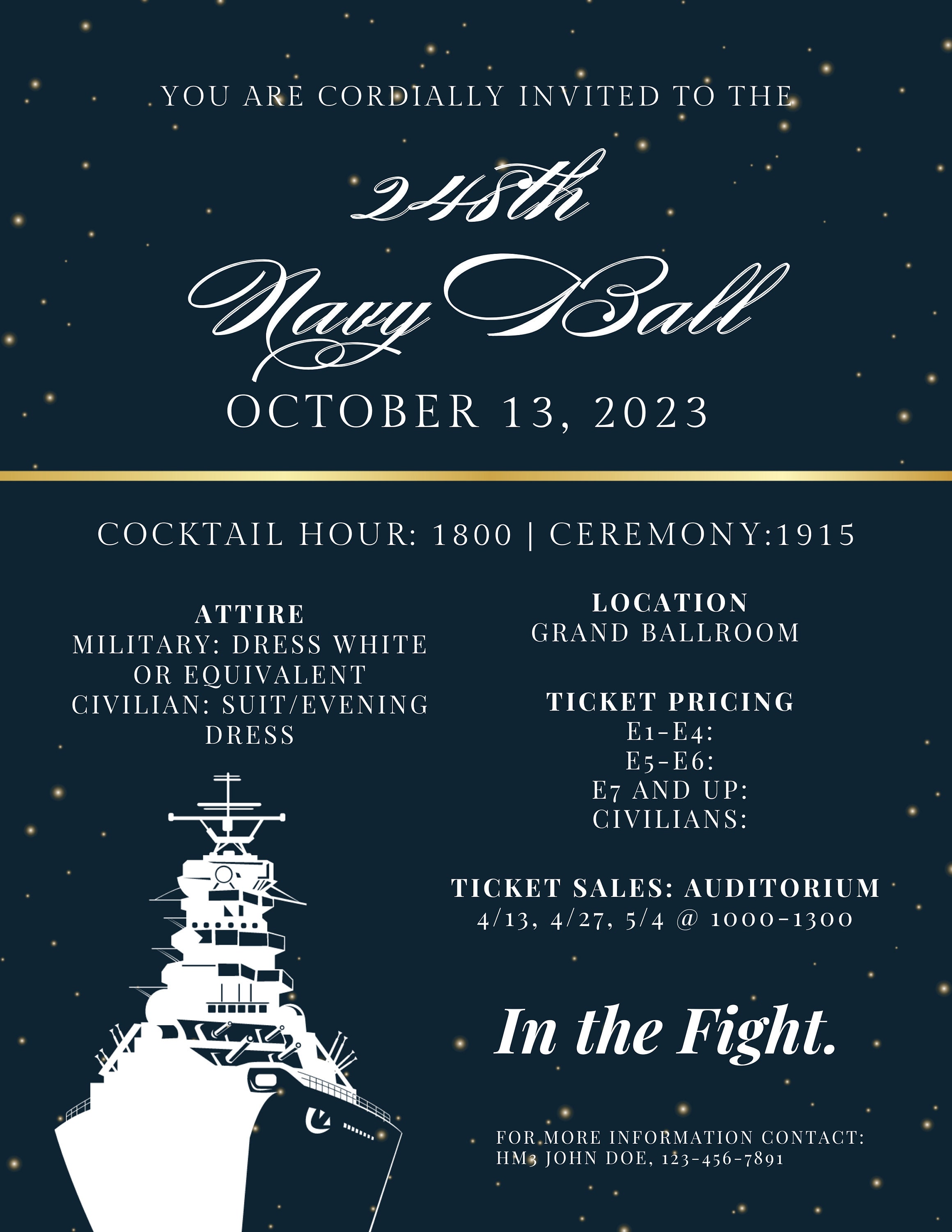 Navy Ball Flyer Template U.S Navy HM Corpsman Seabee BM CS Printable - Etsy