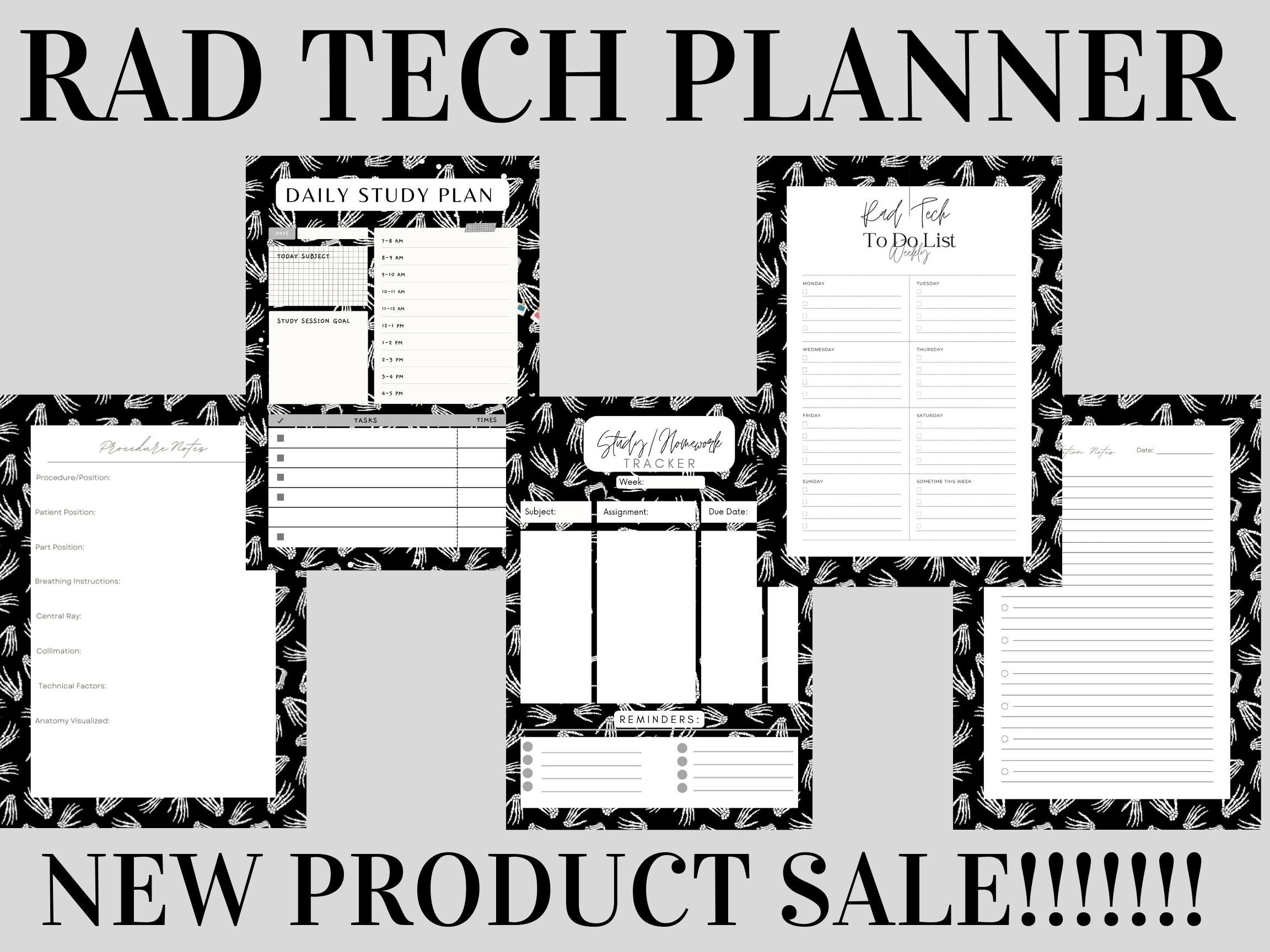 Xray Rad Tech Planner Student Clinical Journal Radiologic Technician ...