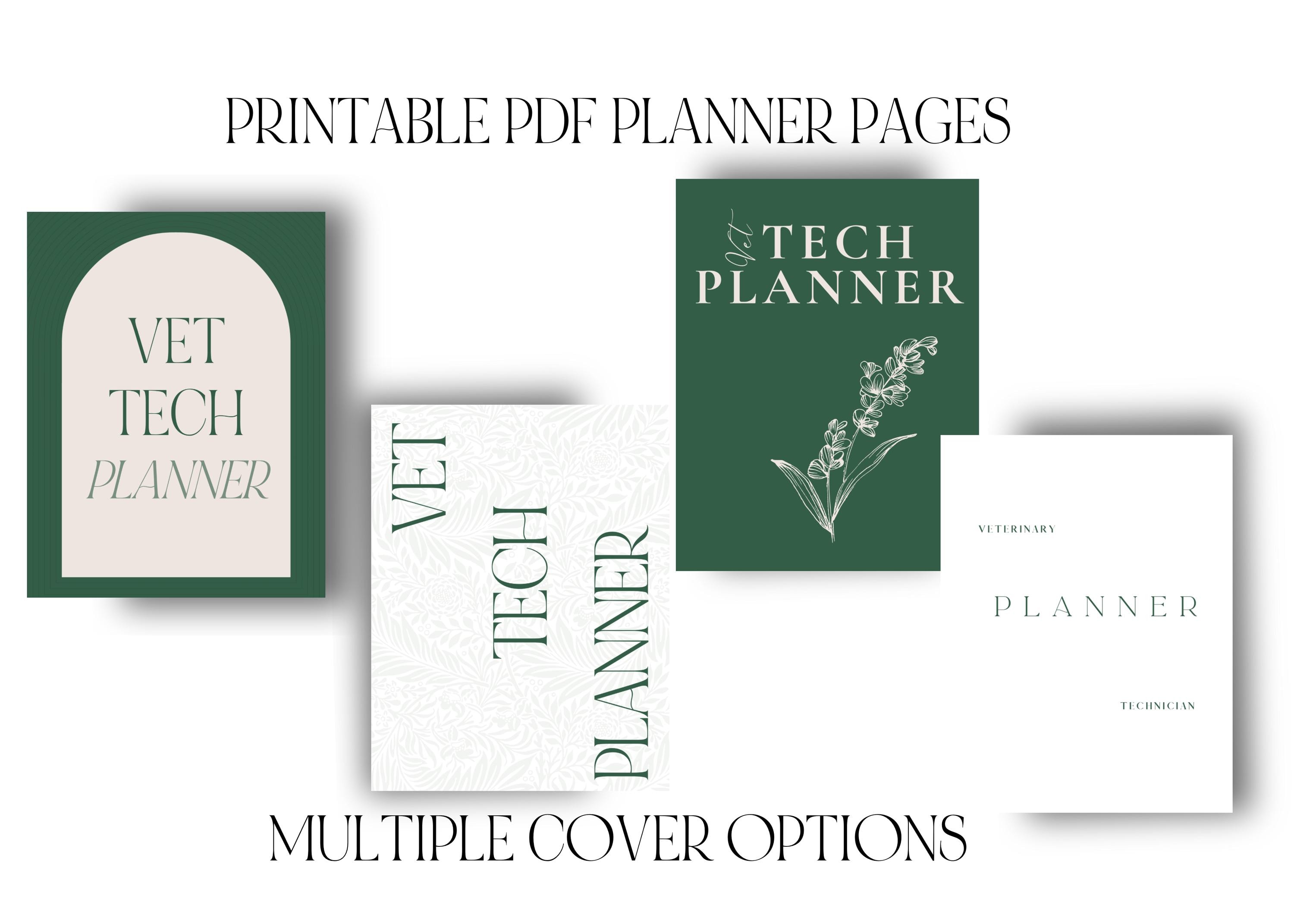 VET TECH Planner VTNE Study Planner Veterinary Technician Planning ...