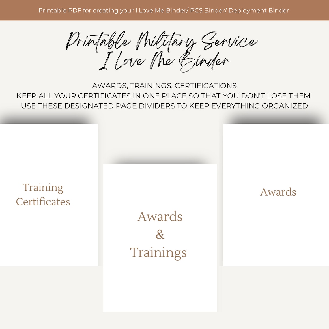 Military Binder I Love Me Binder Organizer PCS Deployment Neutral ...