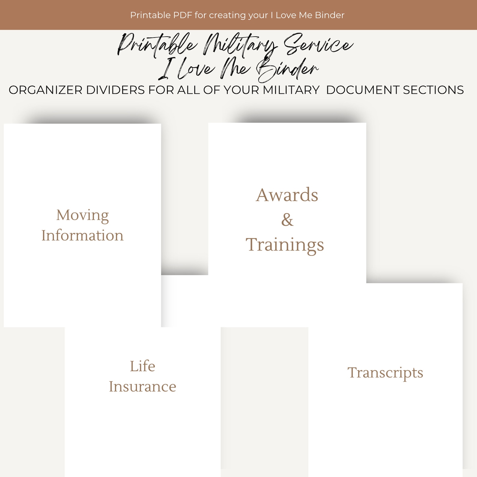 Military Binder I Love Me Binder Organizer PCS Deployment Neutral ...