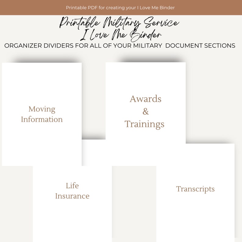 Military Binder I Love Me Binder Organizer PCS Deployment Neutral ...