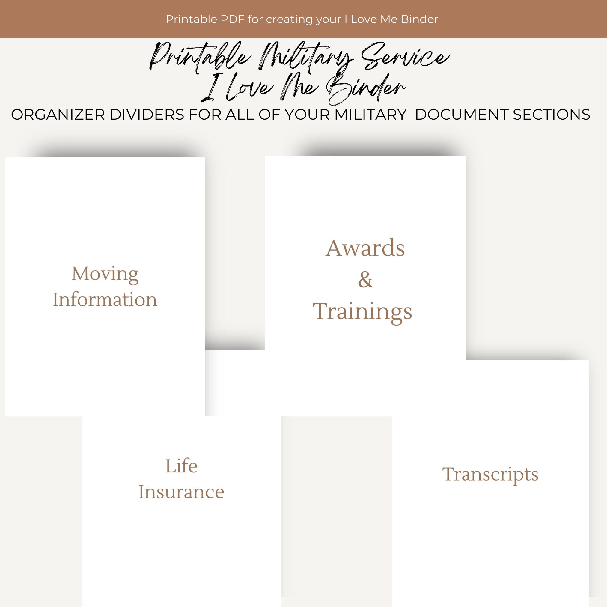 Military Binder I Love Me Binder Organizer PCS Deployment Neutral ...