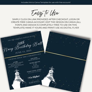 Navy Ball Flyer Template U.S Navy HM Corpsman Seabee BM CS Printable - Etsy