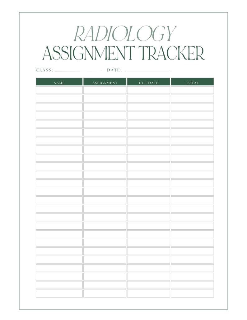 Study Planner for the ARRT Rad Tech X-ray Technician Planner Student ...