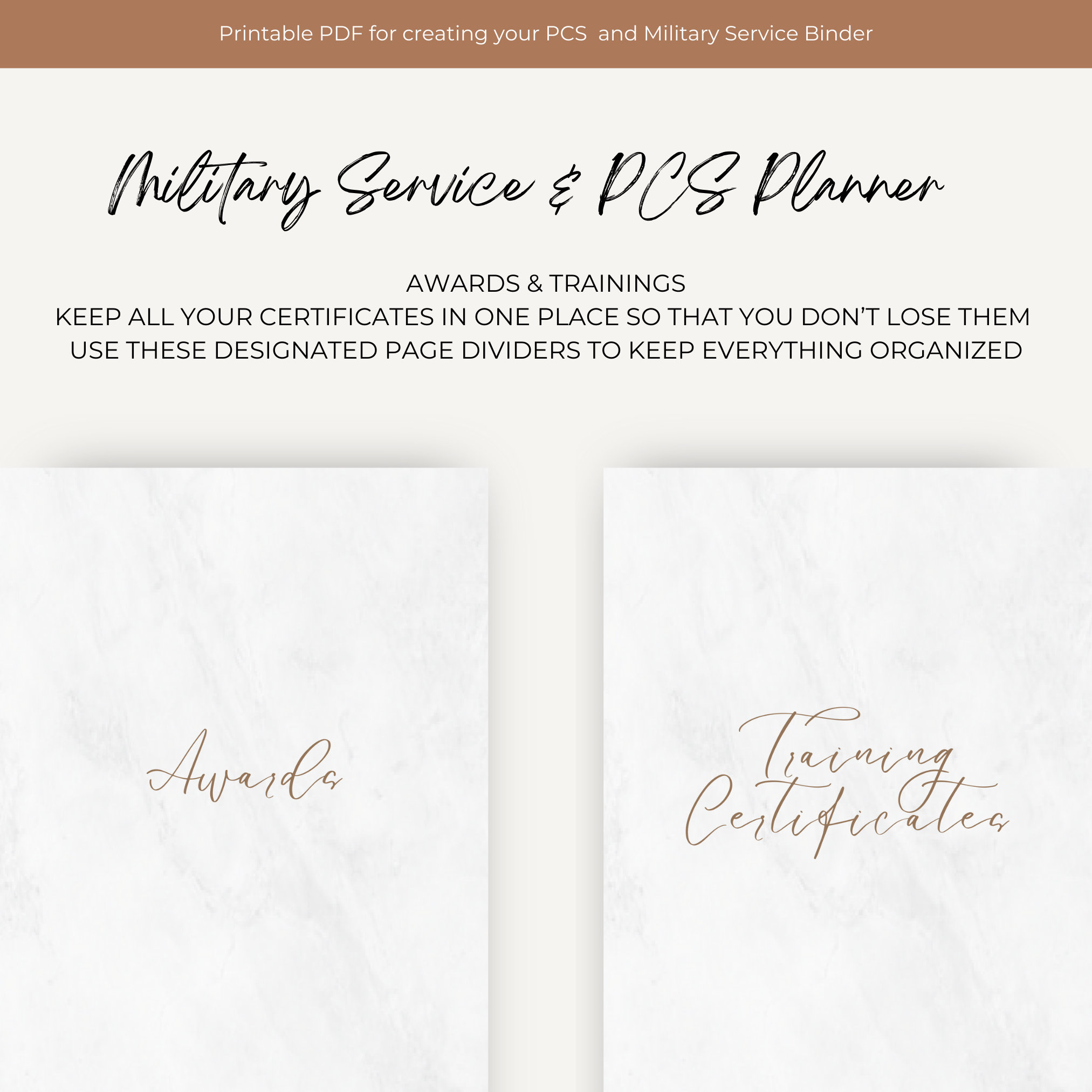 Printable PDF PCS Binder Deployment Planner Military Move Checklist ...